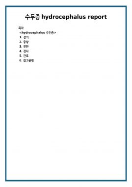 수두증hydrocephalus report-1페이지