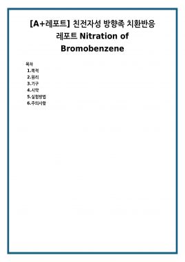 [레포트] ??????????? ????????? ??????????? ?????? Nitration of Bromobenzene-1페이지
