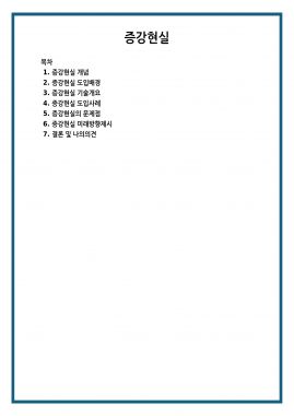 증강현실 레포트 자료-1페이지