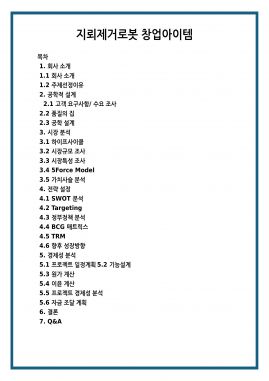 지뢰제거로봇 창업아이템-1페이지