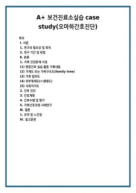보건진료소실습 case study(오마하간호진단)-1페이지