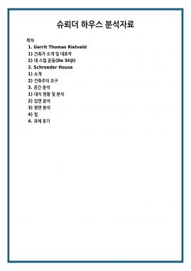 슈뢰더 하우스 분석자료-1페이지