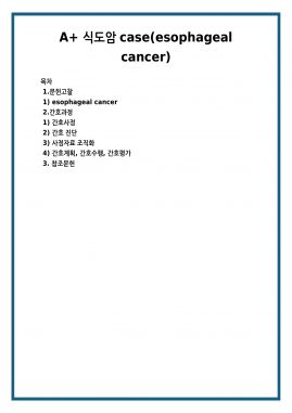 식도암 case(esophageal cancer)-1페이지