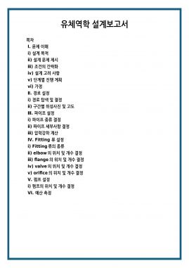 유체역학 설계보고서-1페이지