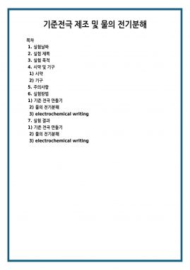 기준전극 제조 및 물의 전기분해-1페이지