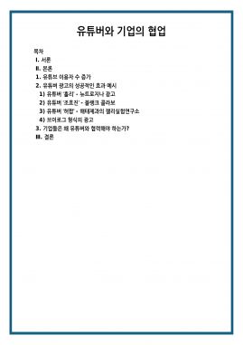 유튜버와 기업의 협업-1페이지