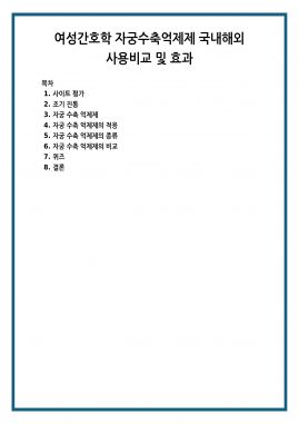 여성간호학 자궁수축억제제 국내해외 사용비교 및 효과-1페이지