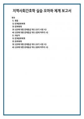 지역사회간호학 실습 오마하 체계 보고서-1페이지