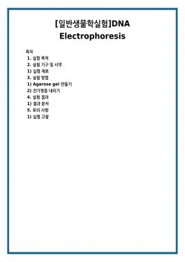 [일반생물학실험]DNA Electrophoresis-1페이지