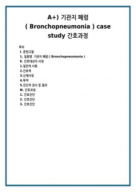 기관지 폐렴 ( Bronchopneumonia ) case study 간호과정-1페이지
