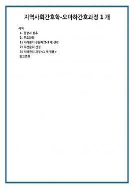 지역사회간호학-오마하간호과정 1개-1페이지