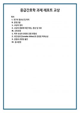 응급간호학 과제 레포트 교상-1페이지