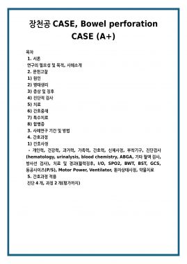 장천공 CASE, Bowel perforation CASE-1페이지