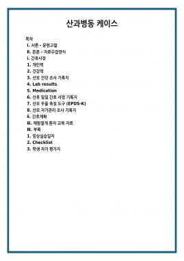 산과병동 케이스-1페이지