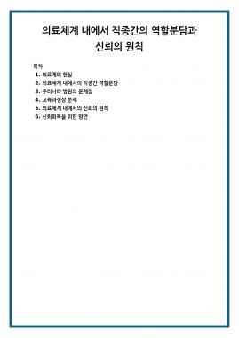 의료체계 내에서 직종간의 역할분담과 신뢰의 원칙-1페이지
