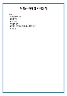 부통산 마케팅 사례분석-1페이지