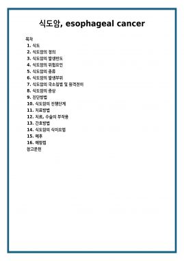 식도암, esophageal cancer-1페이지