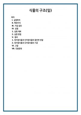 식물의 구조(잎)-1페이지