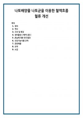 나토배양물 나토균을 이용한 혈액흐름 혈류 개선-1페이지