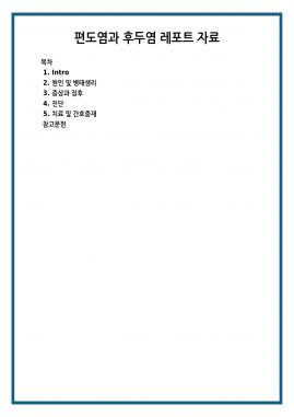 편도염과 후두염 레포트 자료-1페이지