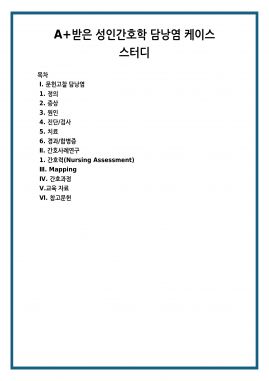 성인간호학 담낭염 케이스 스터디-1페이지