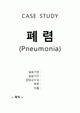 폐렴 케이스스터디-1페이지