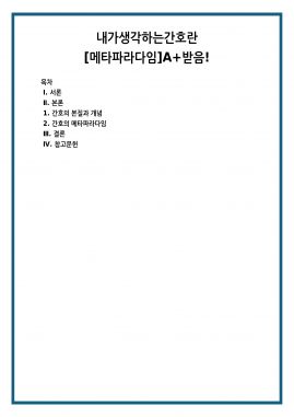 내가생각하는간호란[메타파라다임]-1페이지
