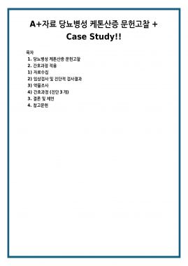 자료 당뇨병성 케톤산증 문헌고찰 Case Study-1페이지