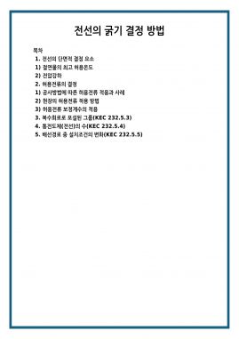 전선의 굵기 결정 방법-1페이지