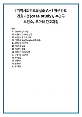 [지역사회간호학실습] 방문간호 간호과정(case study), 수영구 보건소, 오마하 간호과정-1페이지