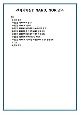전자기학실험 NAND, NOR 결과-1페이지