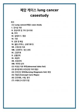 폐암 케이스 lung cancer casestudy-1페이지