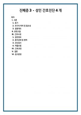 진폐증3 - 성인 간호진단4개-1페이지