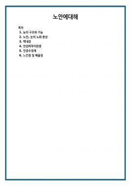 노안에대해 레포트 자료-1페이지