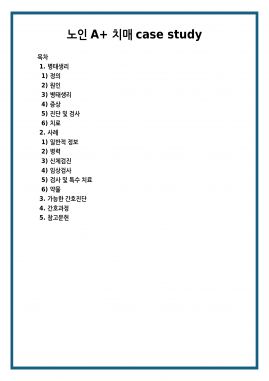 노인 치매 case study-1페이지