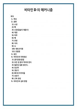 비타민D의 매커니즘-1페이지