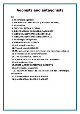 Agonists and antagonists-1페이지