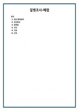 질병조사-폐렴-1페이지