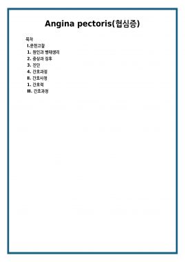 Angina pectoris(협심증)-1페이지