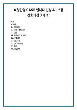 A형간염CASE입니다 진심보장 간호과정3개-1페이지