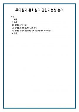 무아설과 윤회설의 양립가능성 논의-1페이지