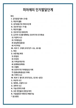 피아제의 인지발달단계 (4)-1페이지