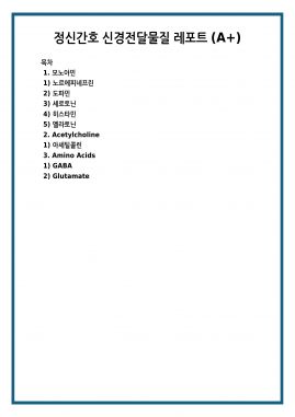 정신간호 신경전달물질-1페이지