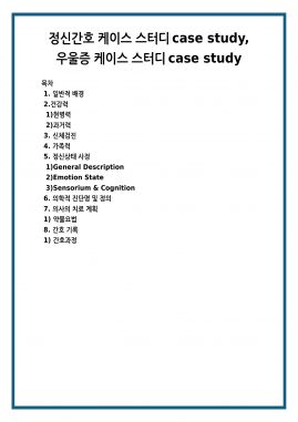 정신간호 케이스 스터디case study, 우울증 케이스 스터디case study-1페이지
