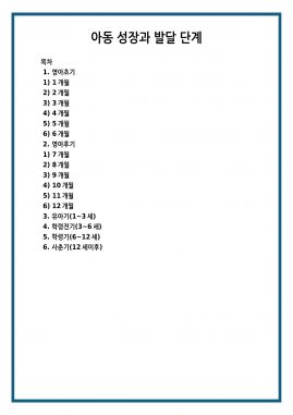 아동 성장과 발달 단계-1페이지