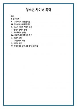 청소년 사이버 폭력-1페이지