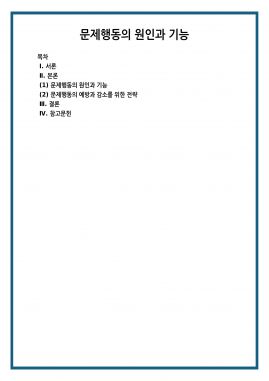문제행동의 원인과 기능-1페이지