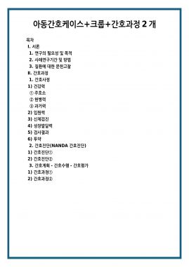 아동간호케이스+크룹+간호과정2개-1페이지