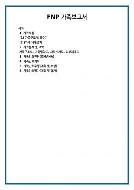 FNP 가족보고서-1페이지