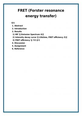 FRET (Forster resonance energy transfer)-1페이지